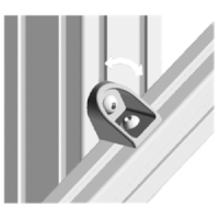 Adjustable joint angle at 40° for aluminium profile | EASI-Spare